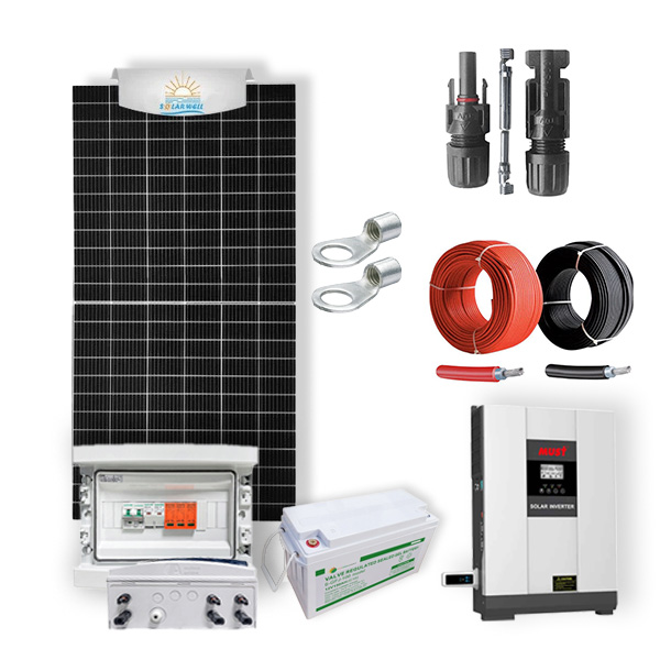 Kit solaire Autonome 3Kw / 220V/ 3.600Wh Stockés