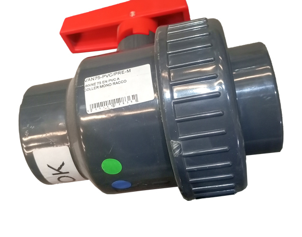 Vanne 75 en PVC coller mono racco